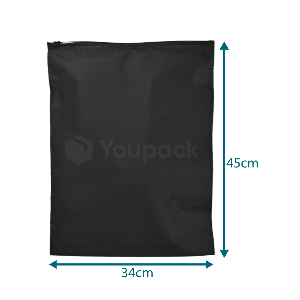 Zipper Bag Noir Mat - 34x45cm - Youpack